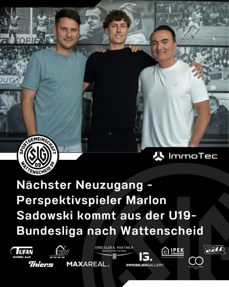 Nächster Neuzugang - Perspektivspieler Marlon Sadowski kommt aus der ...